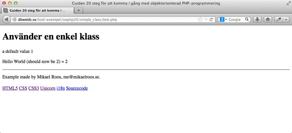 Kom igång med objektorienterad PHP-programmering på 20 steg | dbwebb